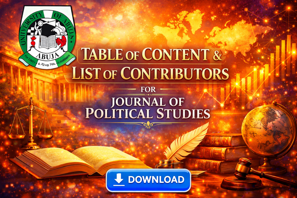 Journal of Political Studies, Vol. 4, No. 2; October – December, 2025 ...